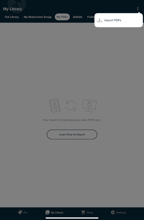 Importing Your Personal Sheet Music (PDFs) – Support Home